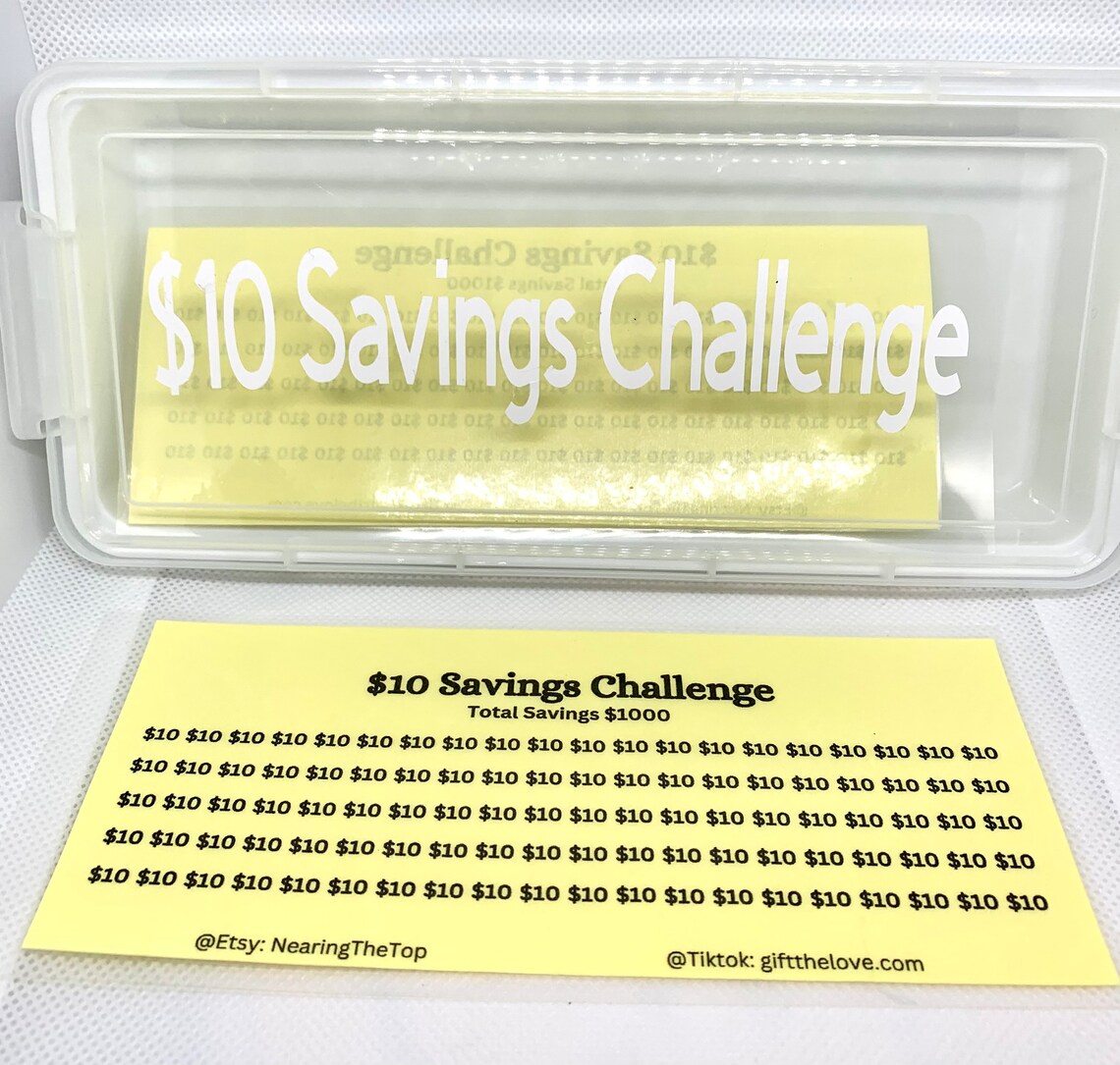 Money Savings Challenge Kit With Boxes and Laminated Savings Cards - Etsy