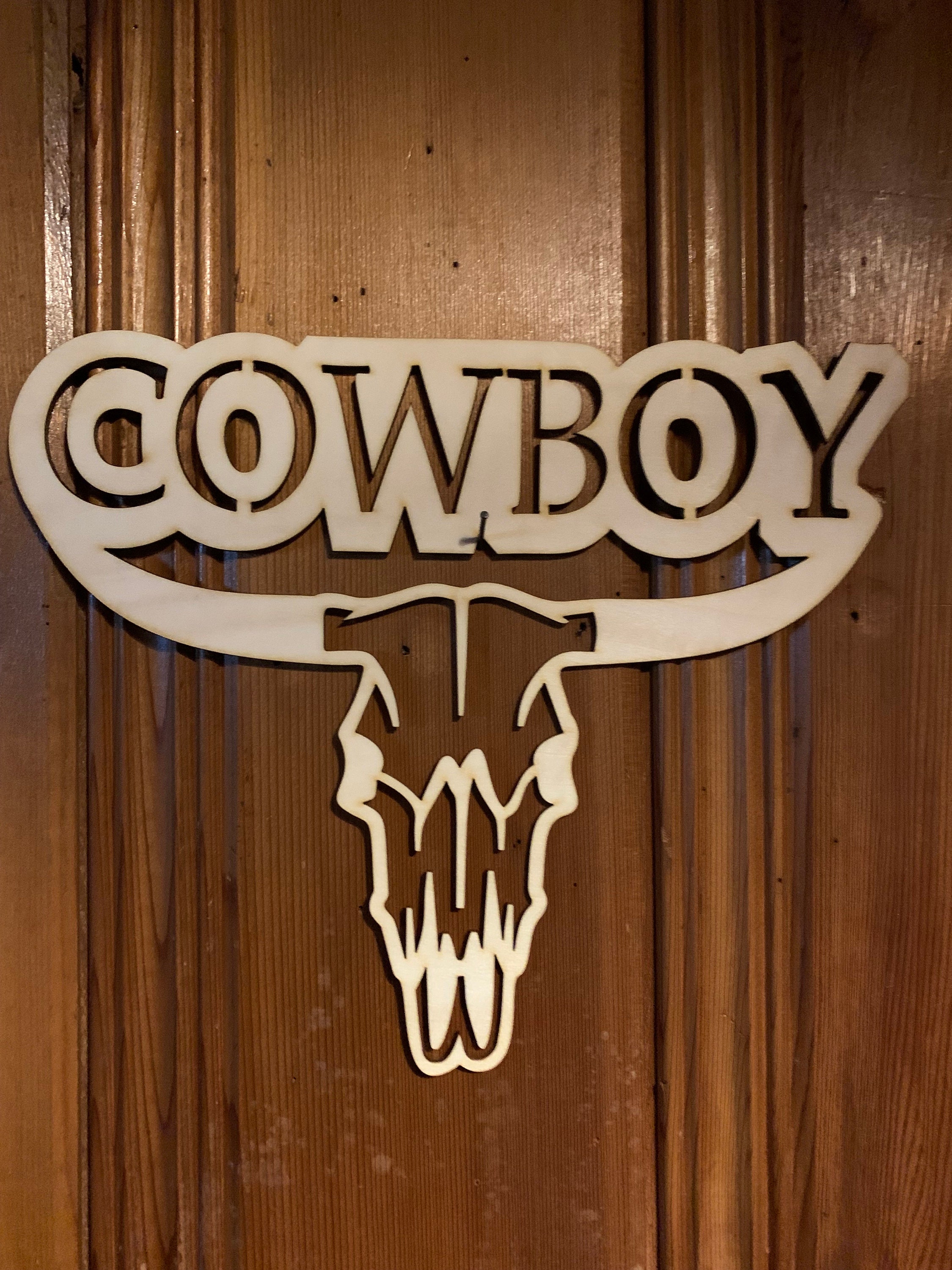 Western Signs - Cowboy or Welcome - Etsy