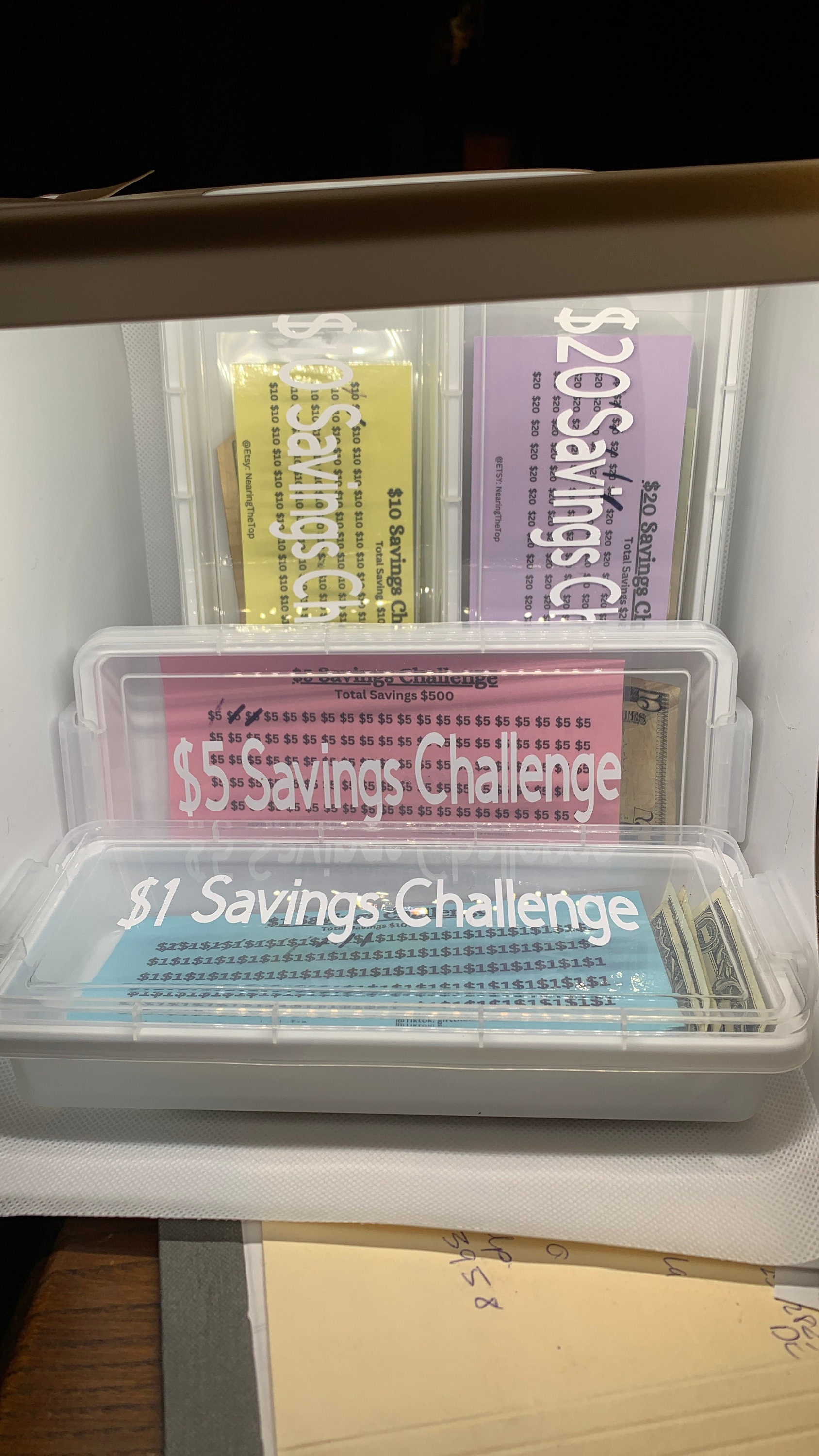 Money Savings Challenge Kit With Boxes and Laminated Savings Cards ...