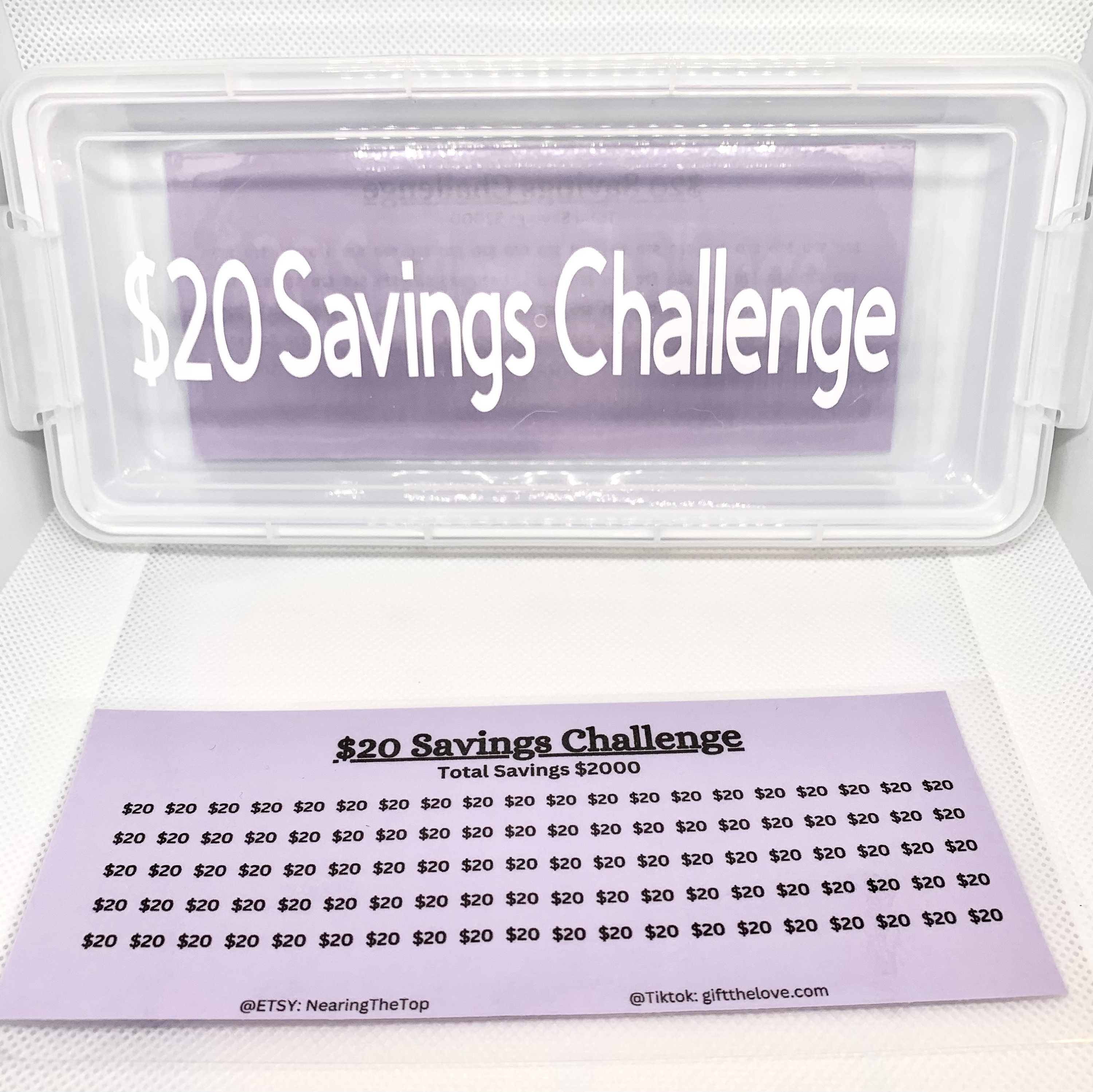 Money Savings Challenge Kit With Boxes and Laminated Savings Cards ...