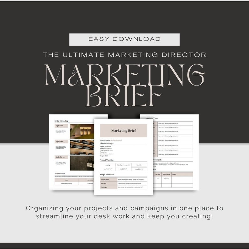 Strategic Marketing Brief Template - Boost Your Campaigns With Proven ...
