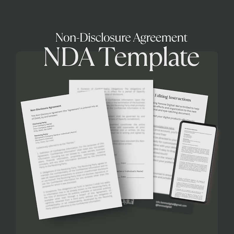 Creative NDA Template - Protect Your Vision With Our Professional Non ...