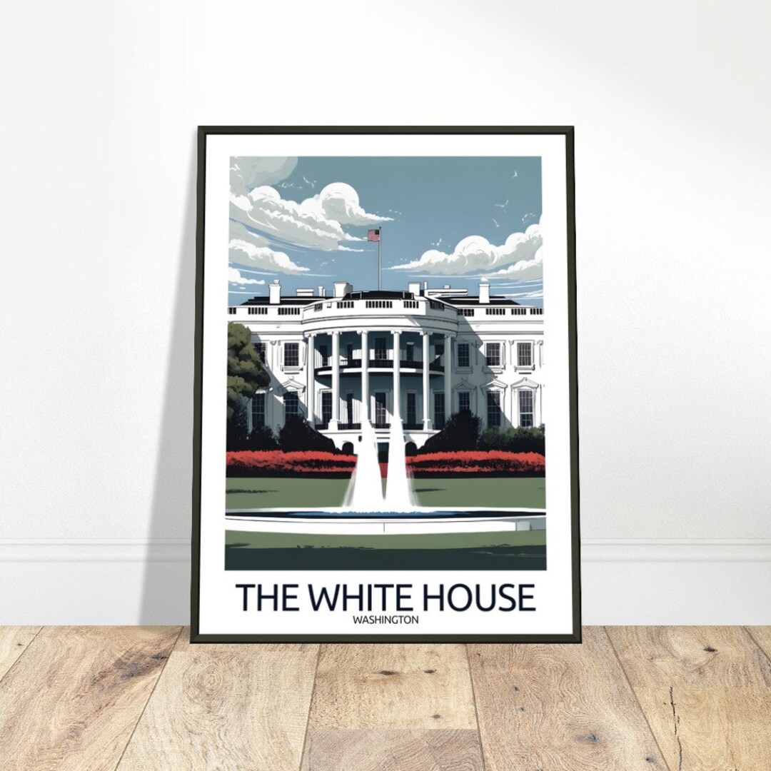 The White House Poster Washington D.C Wall Print Travel Print USA Wall ...