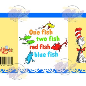 Dr Seuss Goldfish Wrapper/ Instant Digital Download/ Reading Across ...