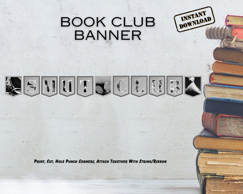 Printable Smut Club Banner/ Digital Book Club Banner/ Smut/ Romance ...