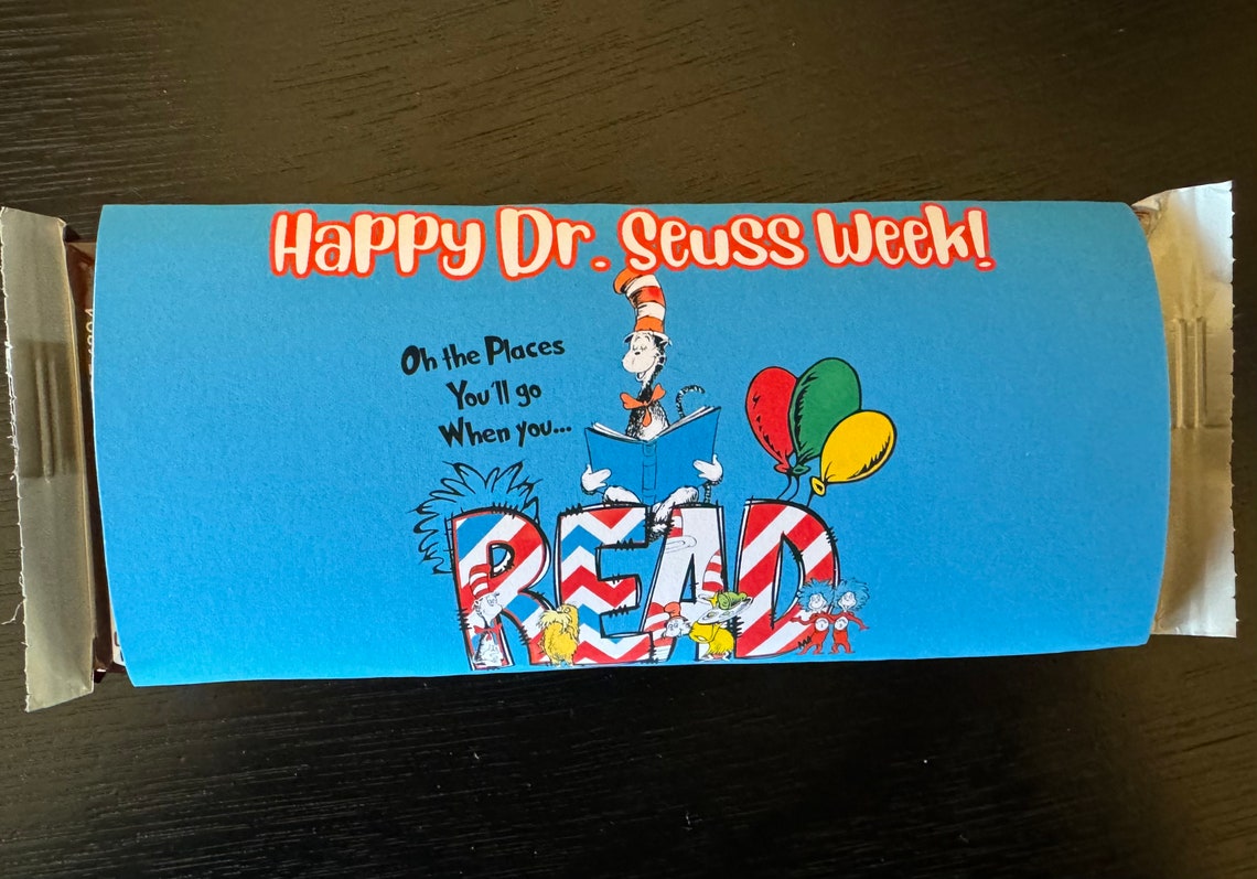 Dr Seuss Week Candy Wrapper/ Read Across America Week/ Dr Seuss Day ...