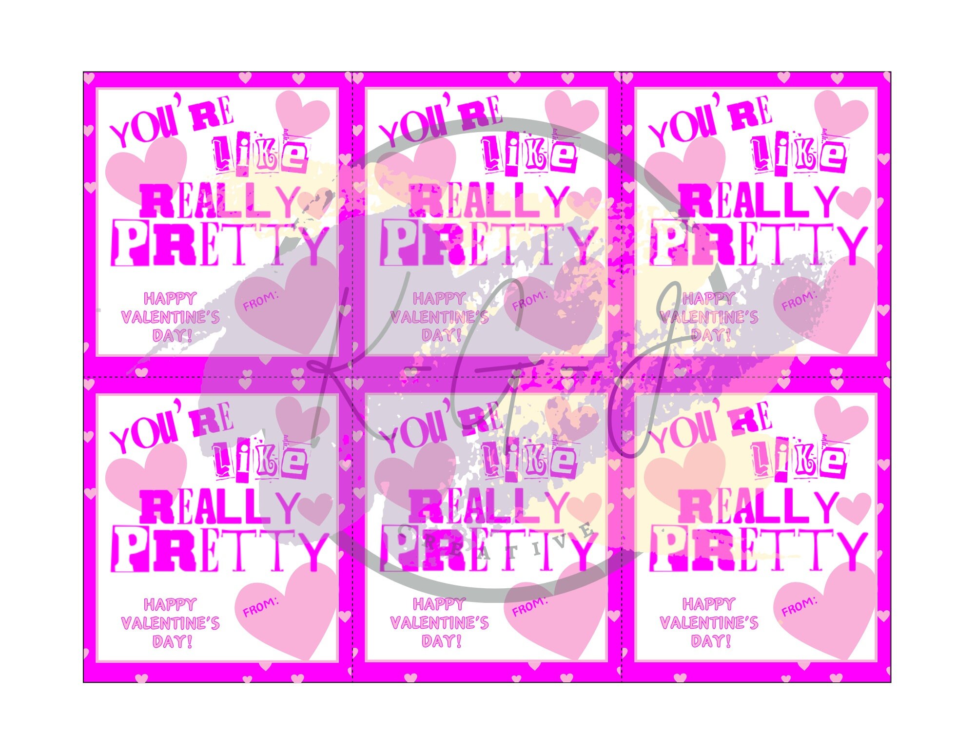Mean Girls Inspired Valentine’s Day Cards/ School Classroom Valentine’s ...