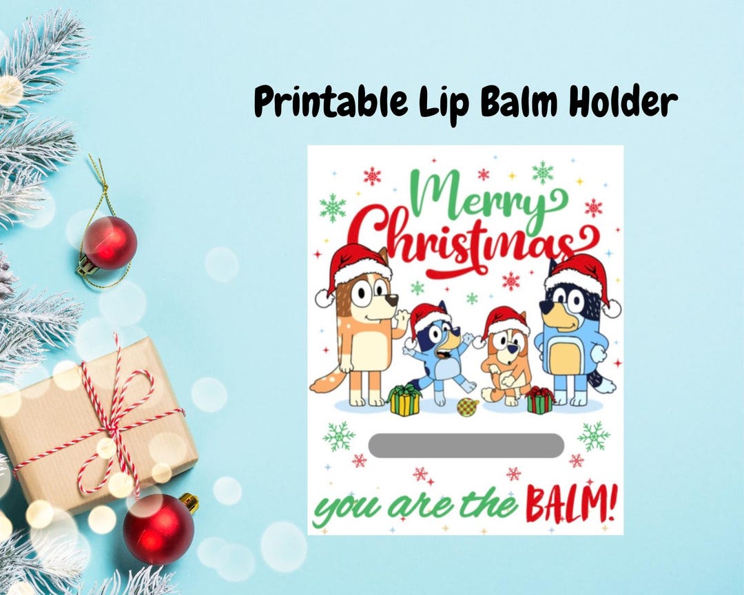 Printable Christmas Lip Balm Holder/ Gift for Kids/ School Party Gifts ...