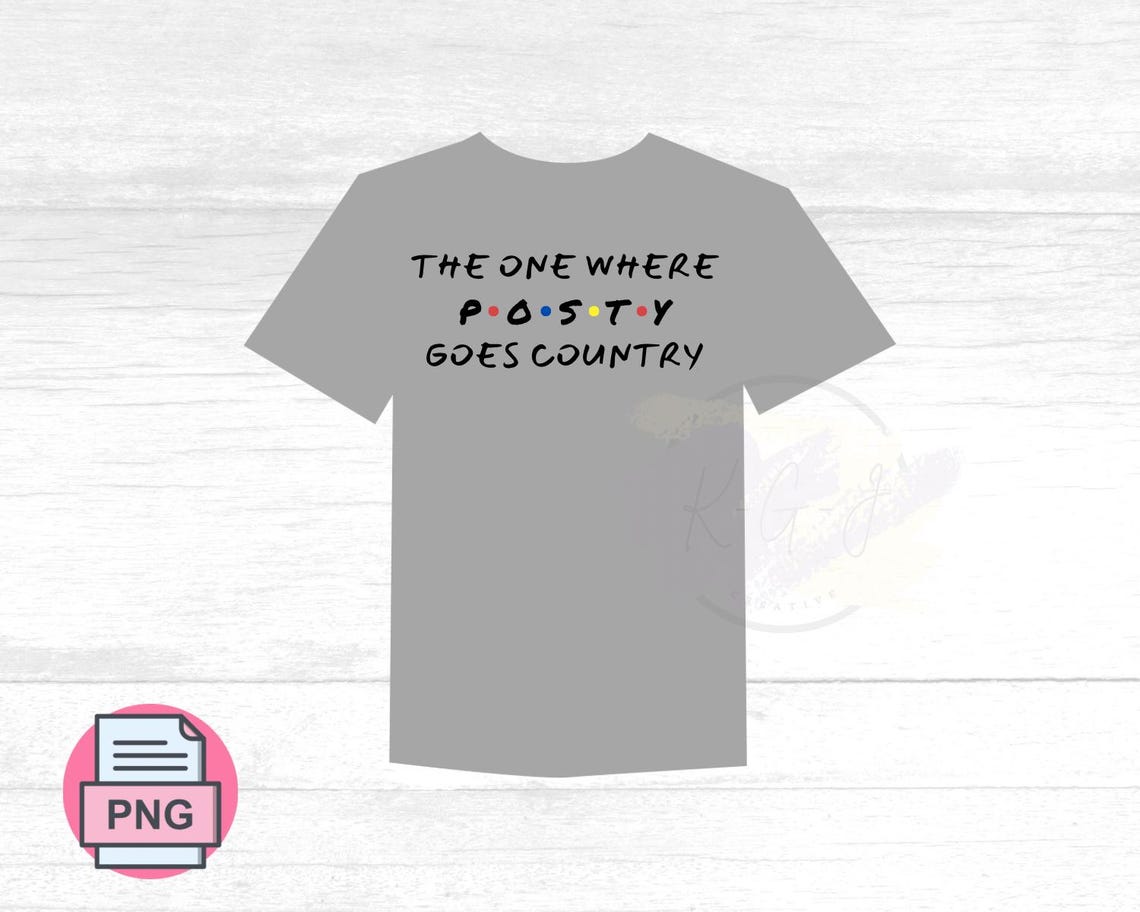The One Where Posty Goes Country PNG/ Instant Download/ Posty/ Post ...