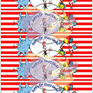 Printable Dr Seuss Week Water Bottle Label/ Read Across America Week ...