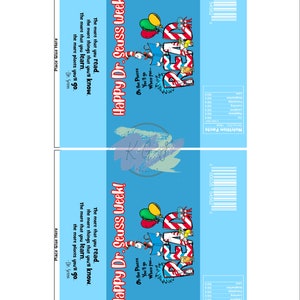 Dr Seuss Week Candy Wrapper/ Read Across America Week/ Dr Seuss Day ...