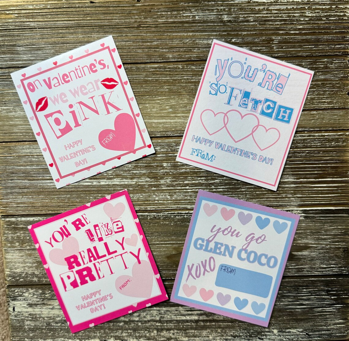 Mean Girls Inspired Valentine’s Day Cards/ School Classroom Valentine’s ...