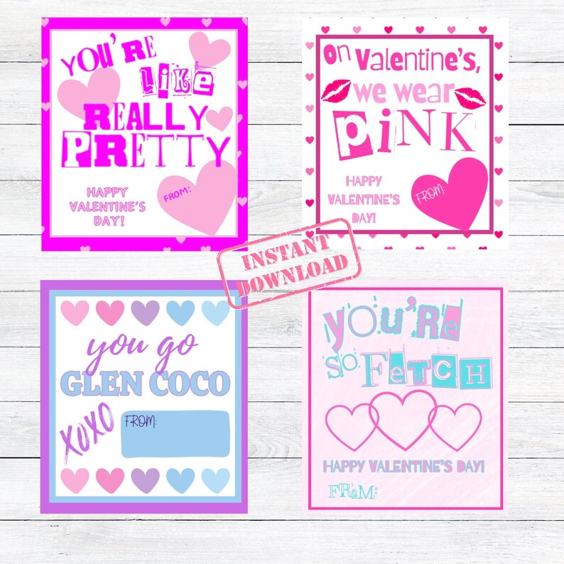 Mean Girls Inspired Valentine’s Day Cards/ School Classroom Valentine’s ...