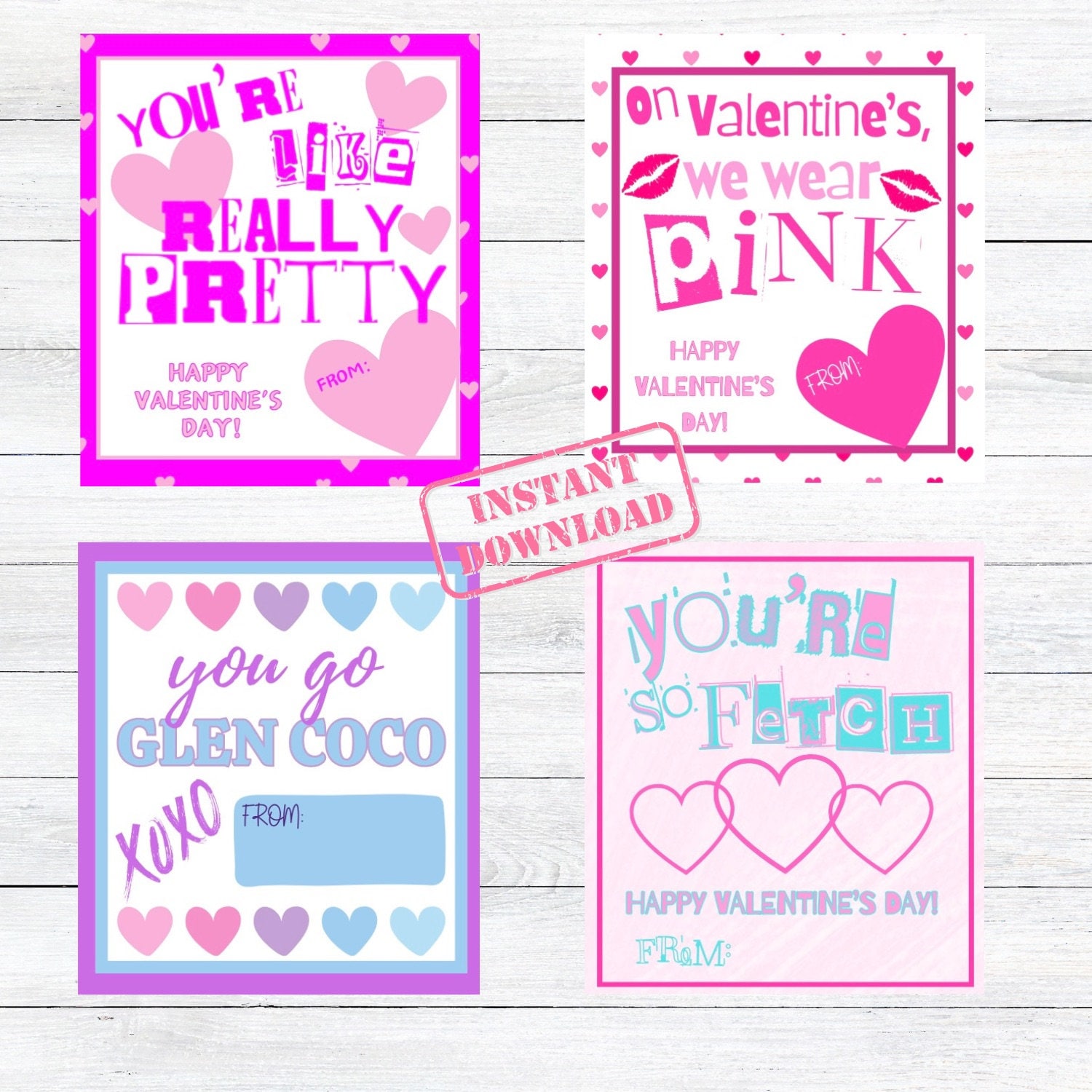 Mean Girls Inspired Valentine’s Day Cards/ School Classroom Valentine’s ...