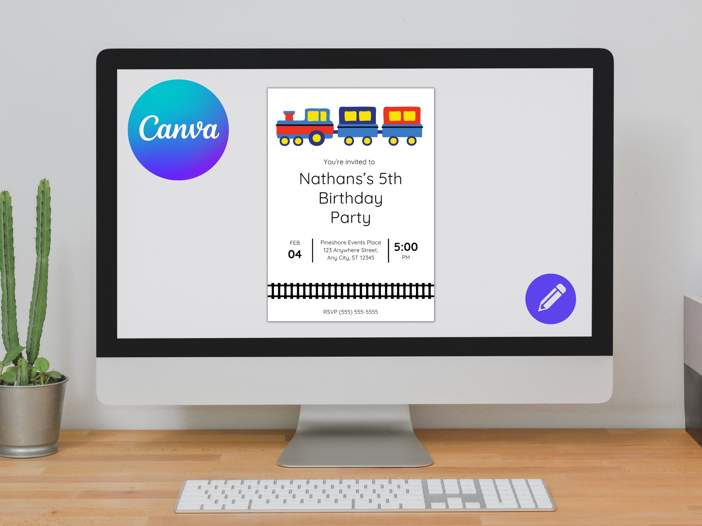 EDITABLE, Trains Birthday Invitation Template, Digital Download ...