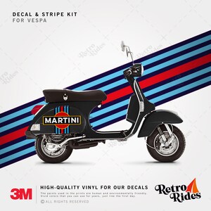 Martini Vinyl Decal & Stripe Kit for Vespa - Etsy