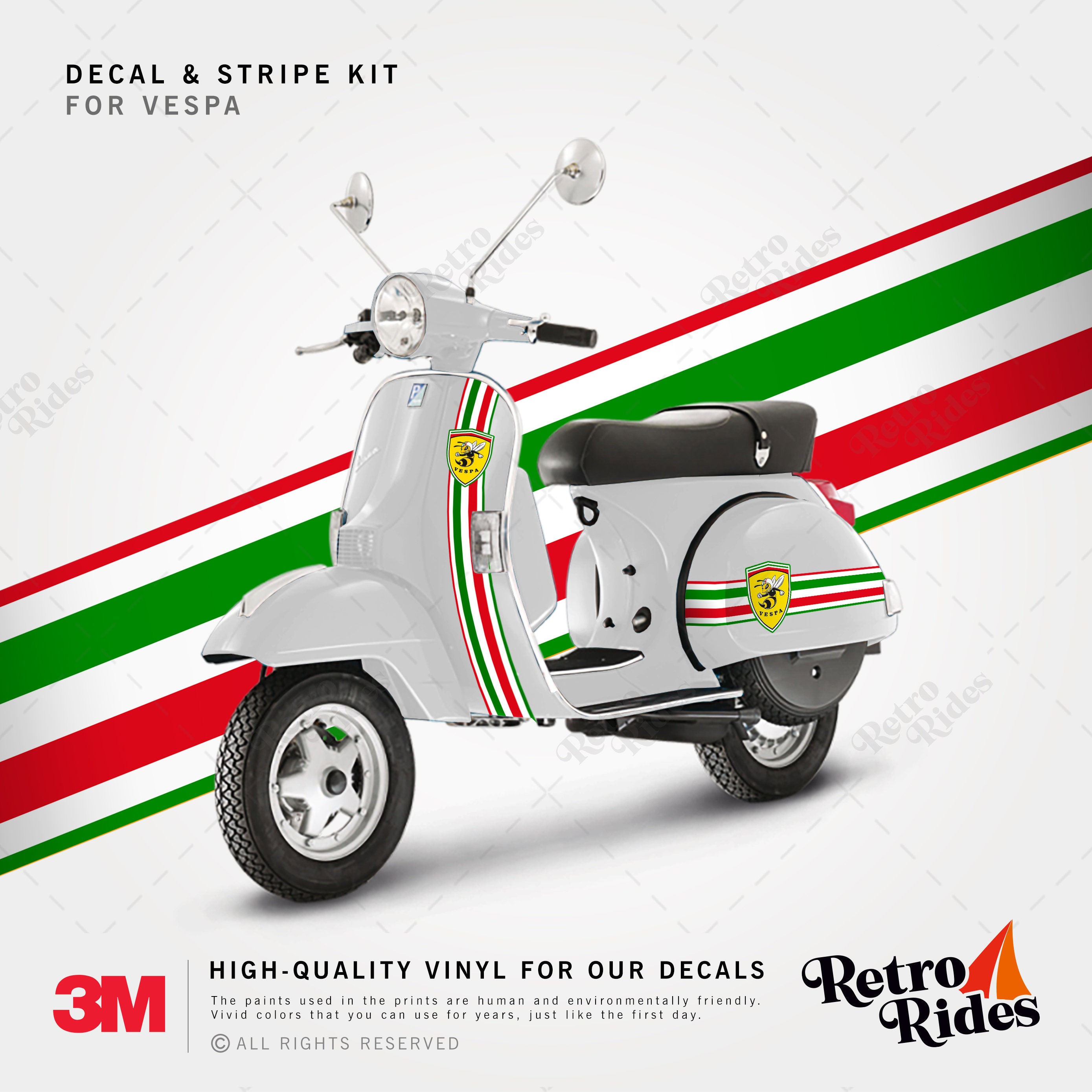Bee, Hornet, Wasp Vinyl Decal & Stripe Kit for Vespa - Etsy