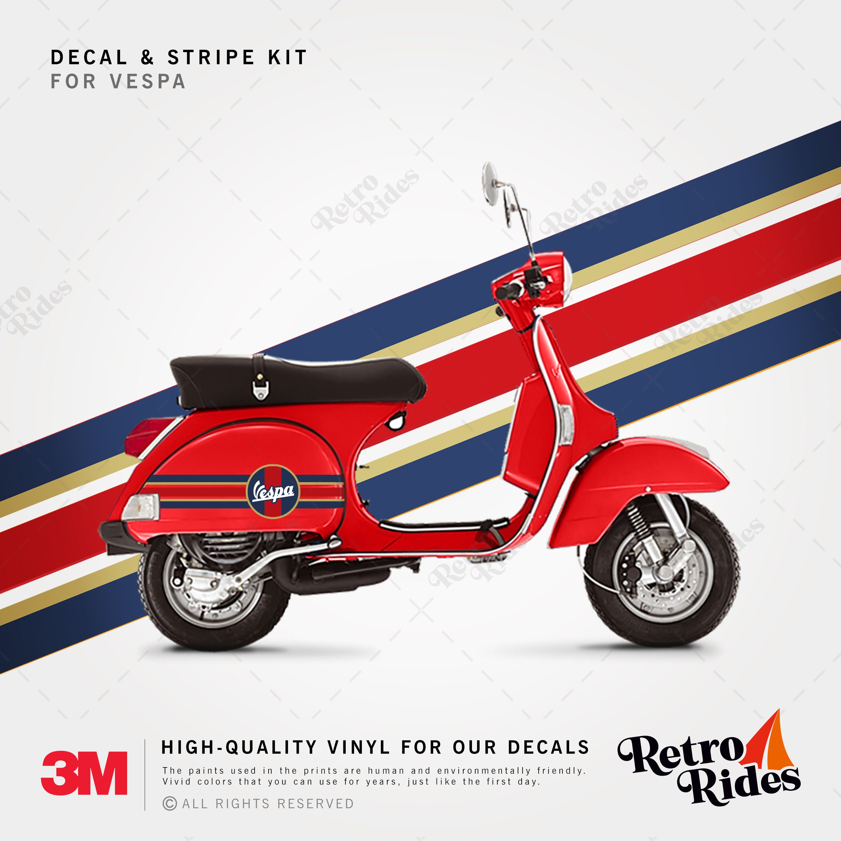 Royal Harmony Vinyl Decal & Stripe Kit for Vespa - Etsy