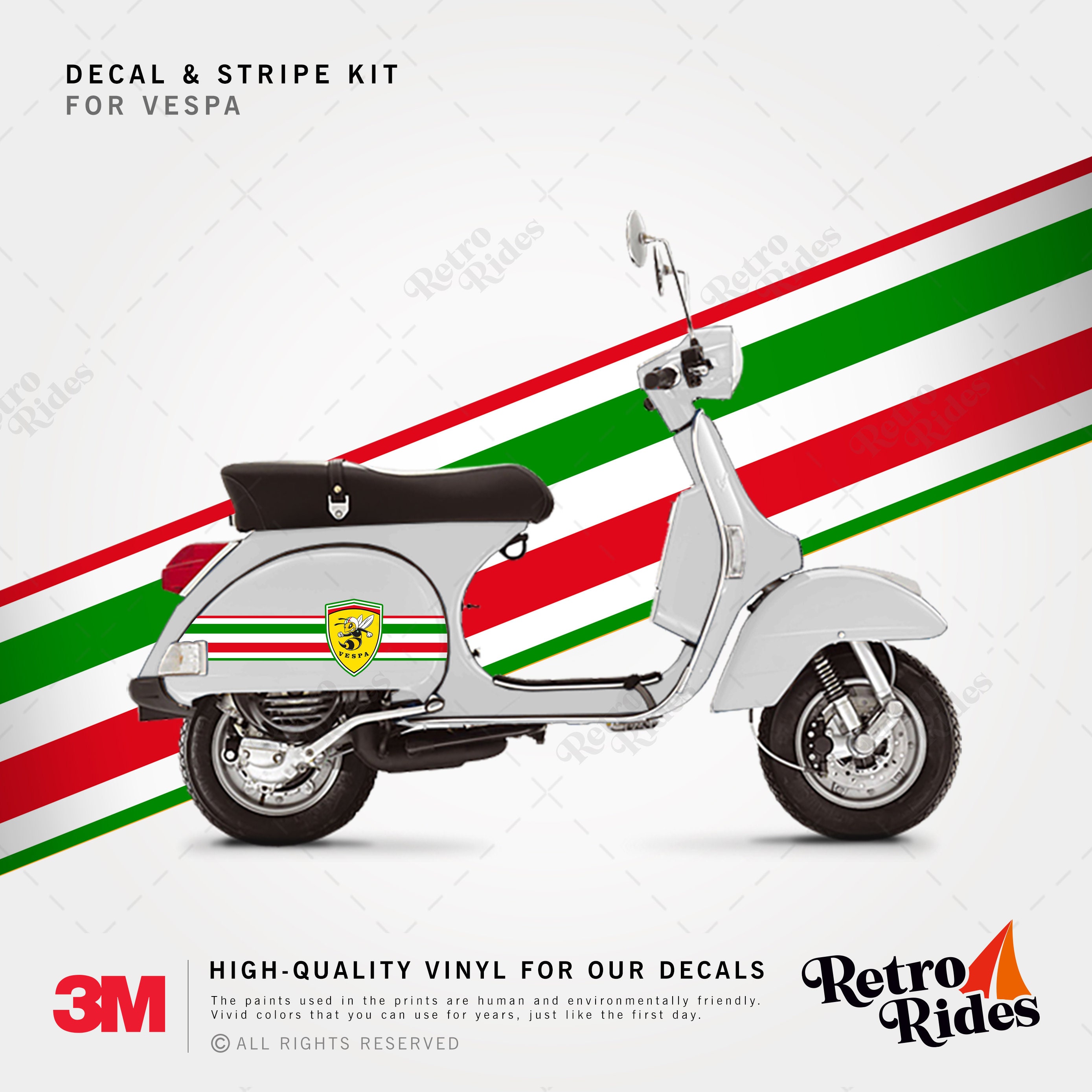 Bee, Hornet, Wasp Vinyl Decal & Stripe Kit for Vespa - Etsy