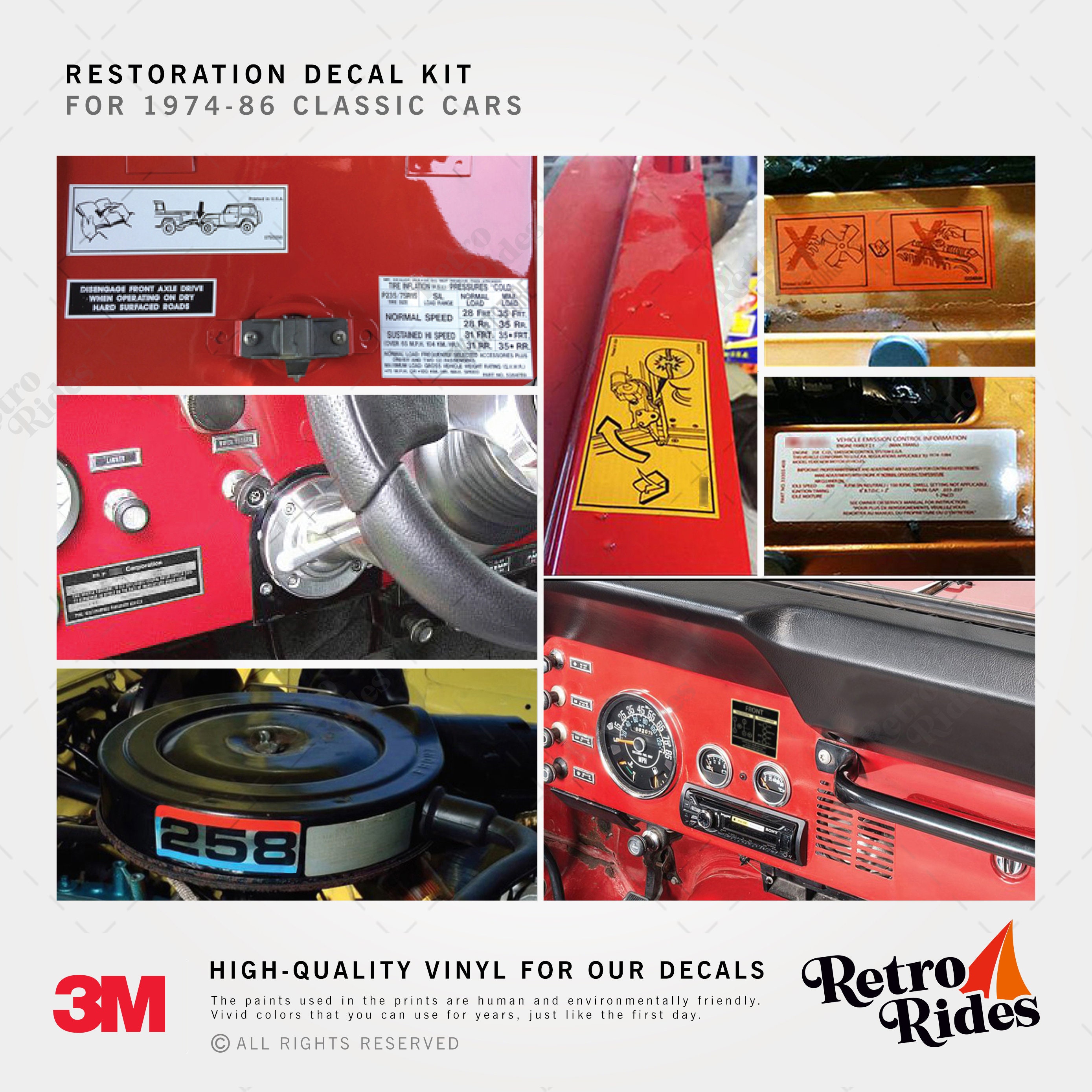 Cj5 – Cj7 – Cj8 Restoration Sticker / Decal Kit (1974 -1986) - Etsy