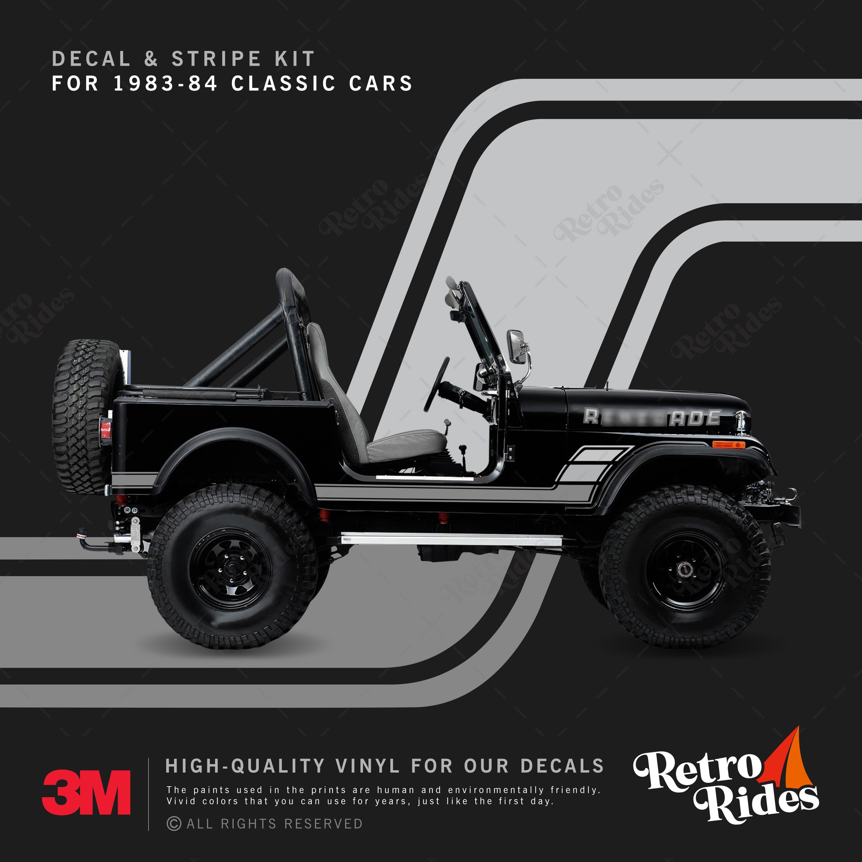 Cj5 - Cj7 – Cj8 Decals & Stripes Sticker Kit (1983-1984) - Etsy
