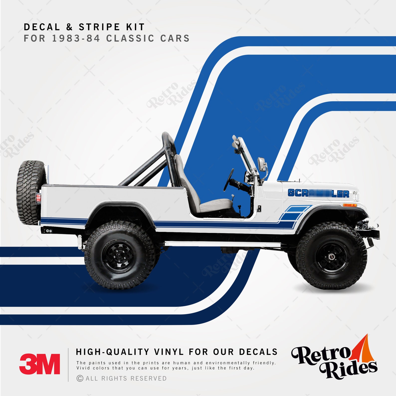 Cj8 Decals & Stripes Vinyl Graphics Kit (1983-1984) - Etsy