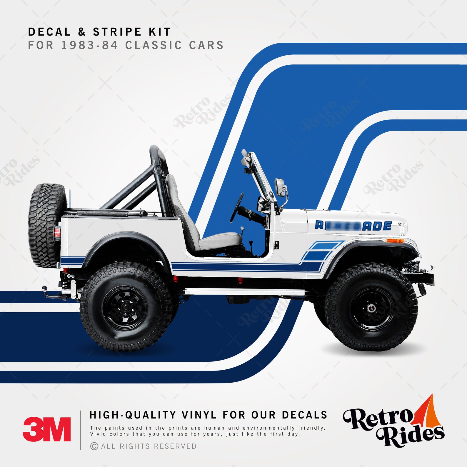 Cj5 - Cj7 – Cj8 Decals & Stripes Sticker Kit (1983-1984) - Etsy