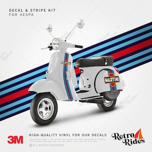 Martini Vinyl Decal & Stripe Kit for Vespa - Etsy