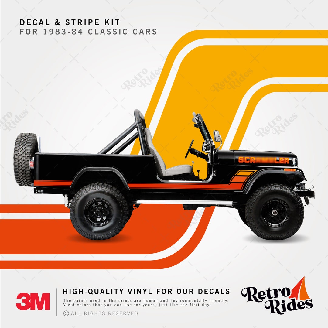 Cj8 Decals & Stripes Vinyl Graphics Kit (1983-1984) - Etsy