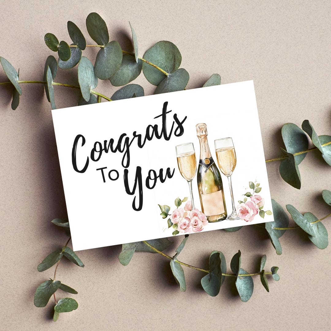 Congrats to You Card | Printable Card | Printable Congrats Card ...