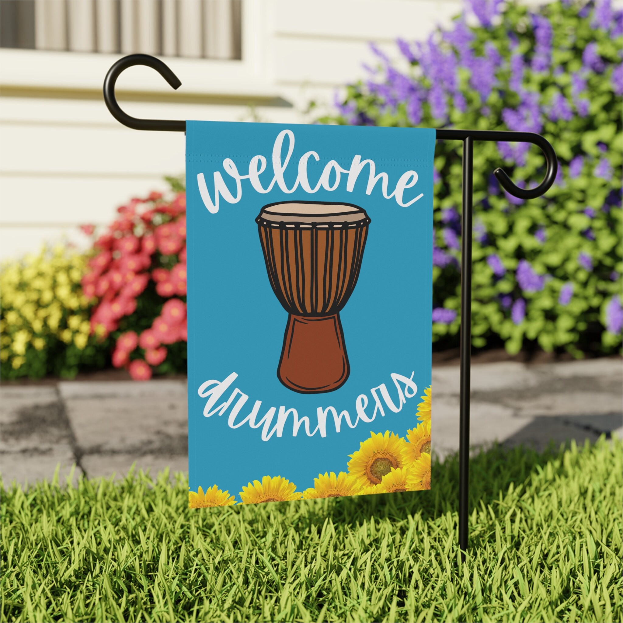 Best Spring Summer Djembe Garden & House Banner 12x18, Gift for Drummer ...