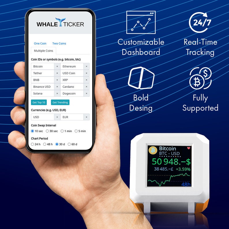 Desktop Crypto Currency LCD Tracker Desk Display,more Than 5,000 Coins ...