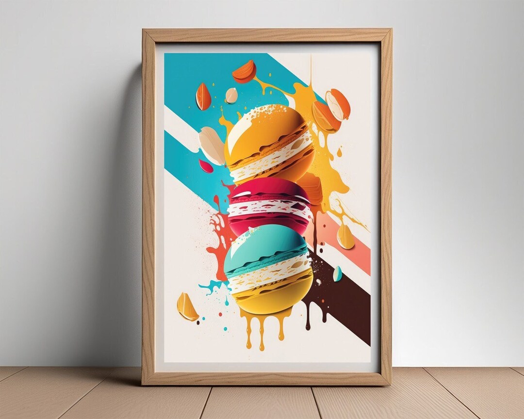 Macaron Poster,macaron Print,macaron Wall Art,macaron Painting ...