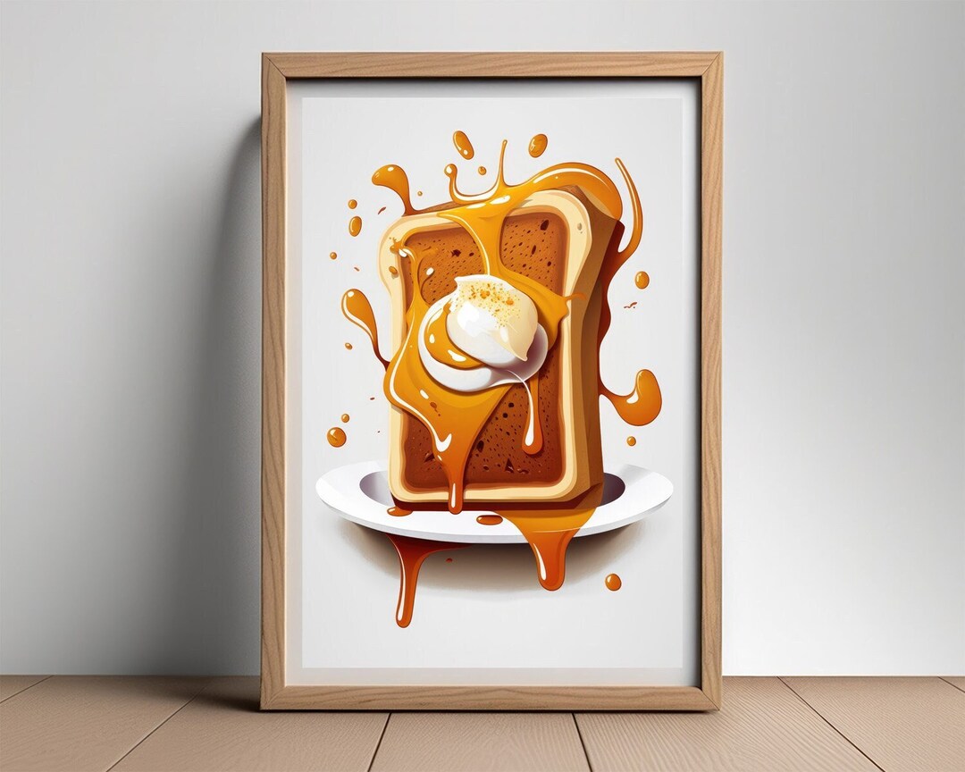 French Toast Food Poster Print,french Toast Wall Art,french Toast ...