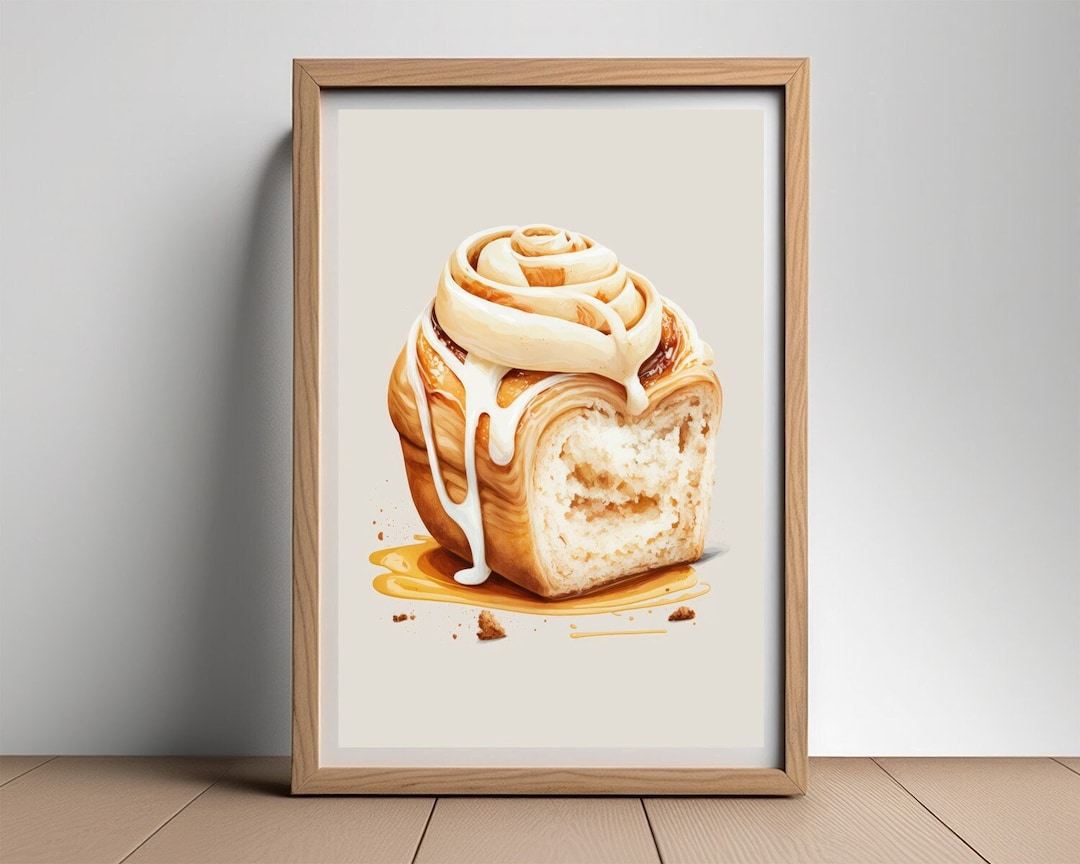 Cinnamon Roll Poster,cinnamon Roll Wall Art Print,cinnamon Roll ...