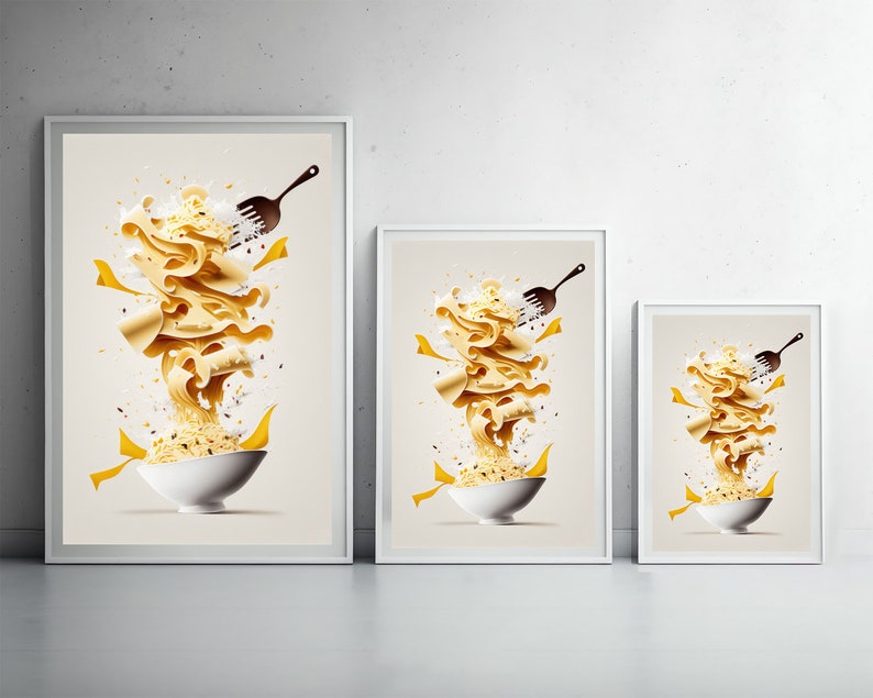 Pasta Poster,pasta Print,pasta Wall Art,pasta Painting,pasta ...
