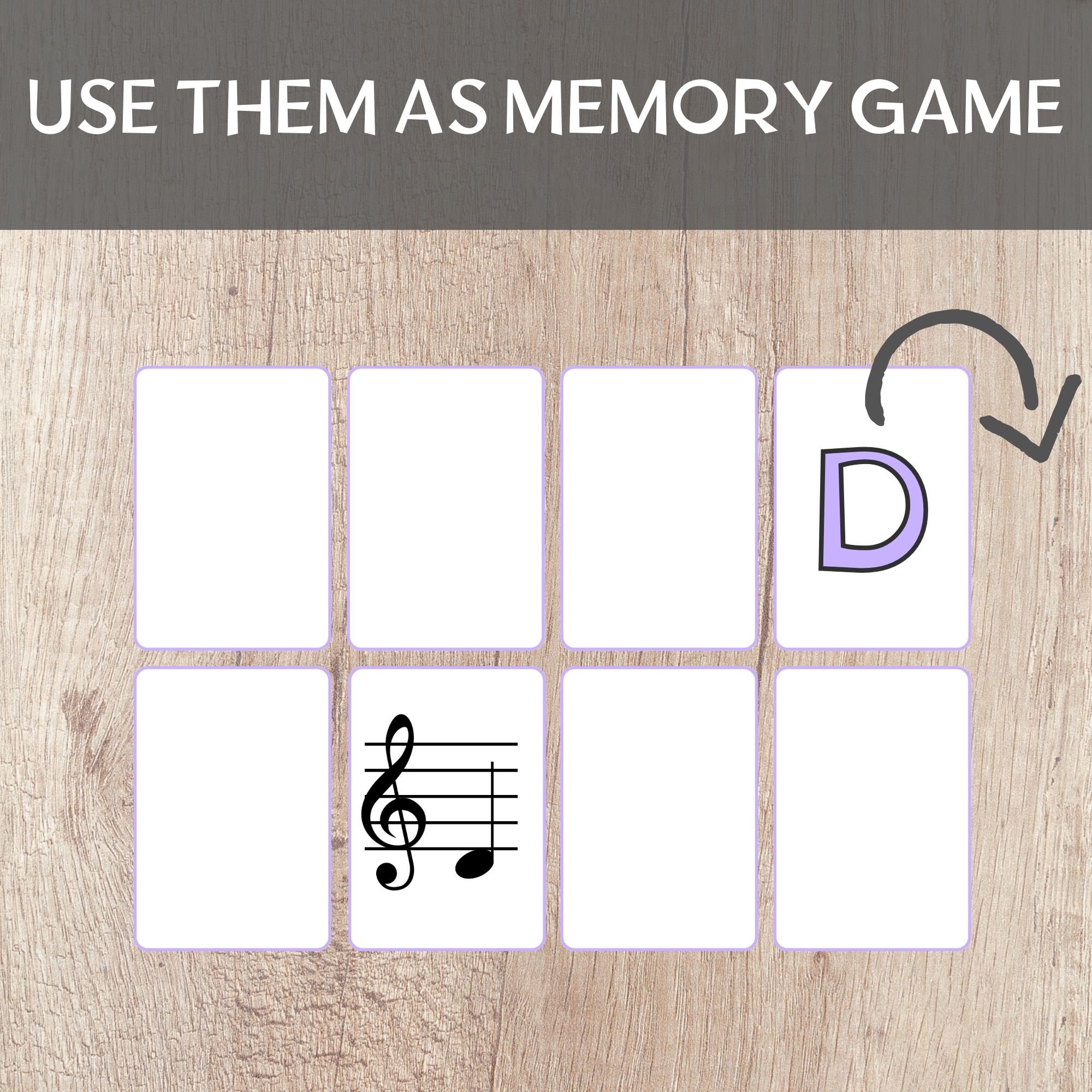Printable Music Flash Cards, Music Note Game, Treble Clef, Bass Clef ...