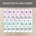 Printable Music Flash Cards, Music Note Game, Treble Clef, Bass Clef ...