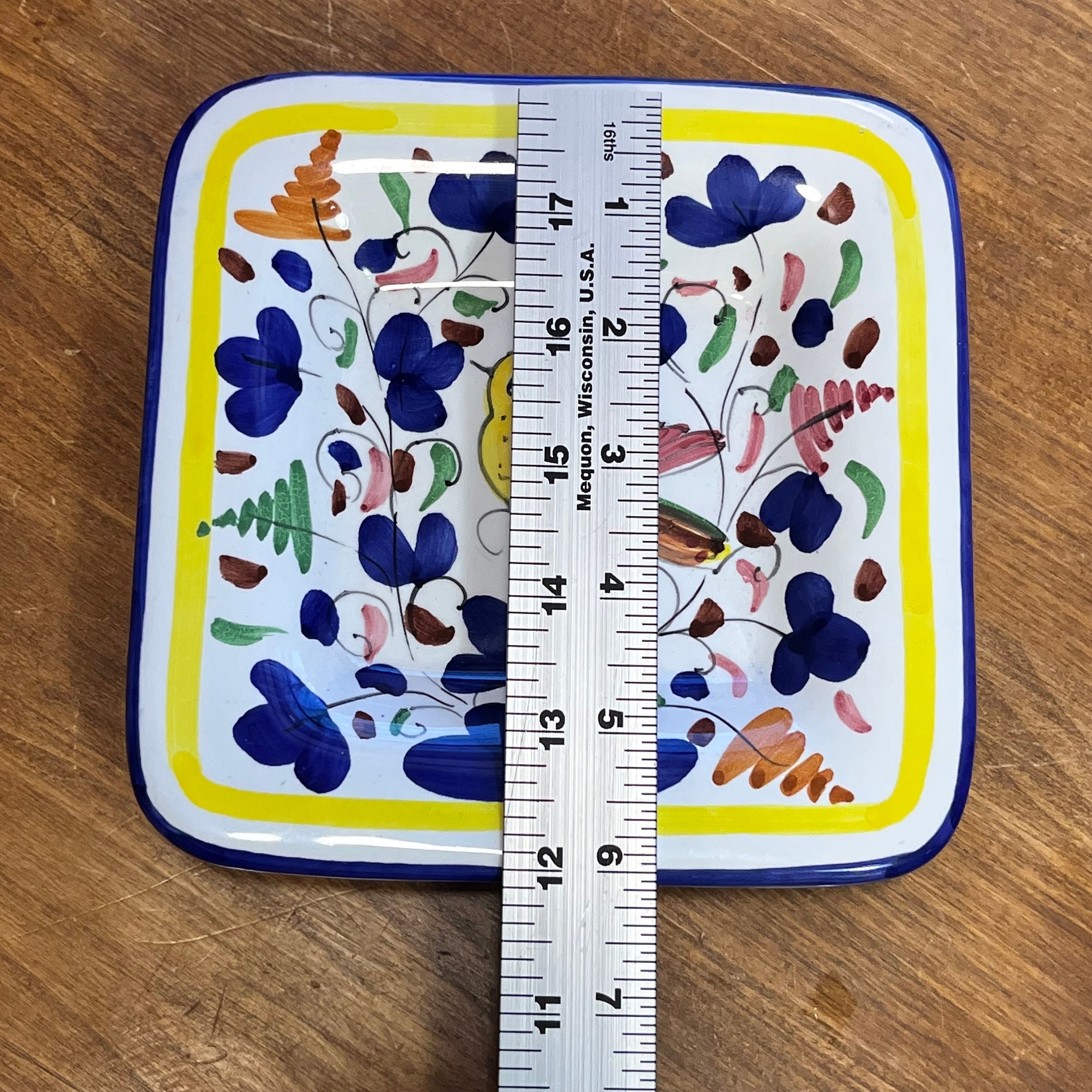 Italian Pottery 6 Deruta Hanging Wall Plate Mario Sambuca Yellow Bird ...