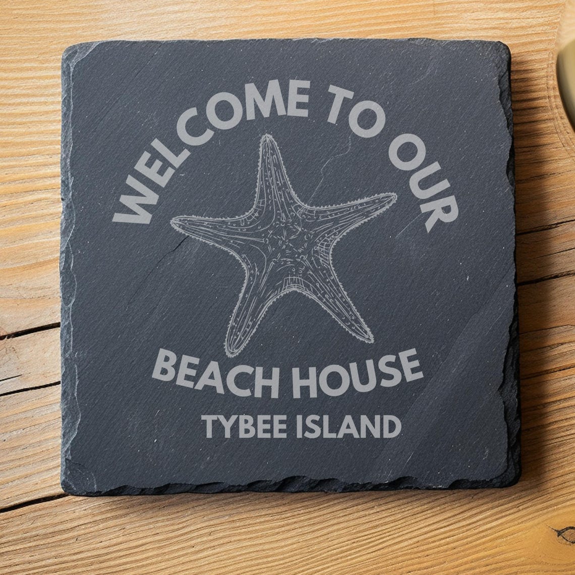 Custom Beach House Coasters, Personalized Beach Gift, Beach House ...
