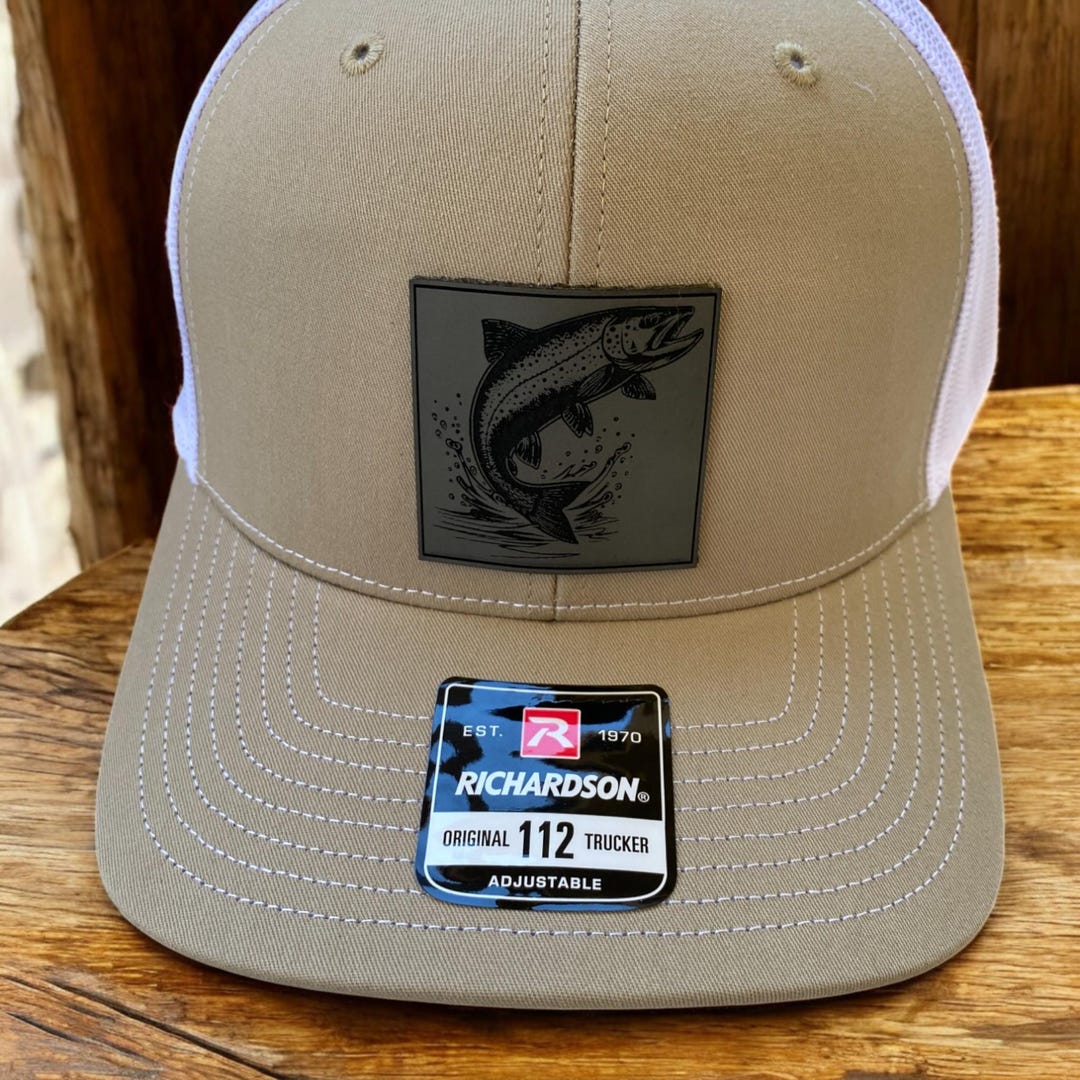 Trout Fishing Hat, Trout Patch Hat, Custom Trout Hat, Rainbow Trout Hat ...