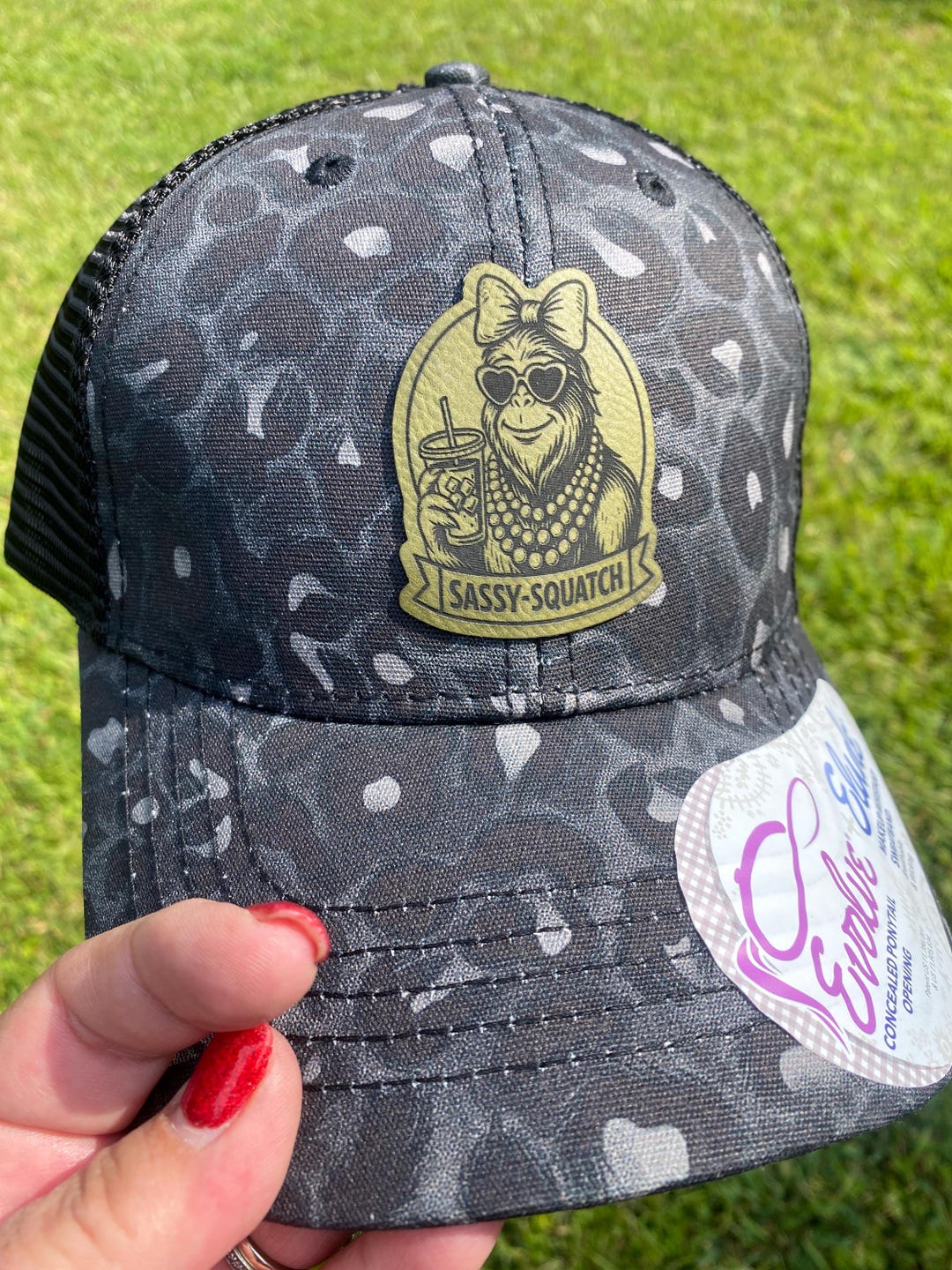 Bigfoot Sassy-squatch Patch Hat: Funny Girl Sasquatch Gift - Etsy