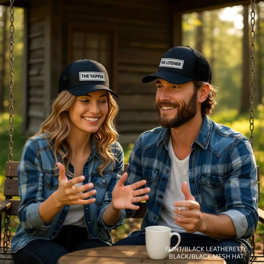 Matching Couples Hats, the Listener and the Yapper Funny Relationship ...