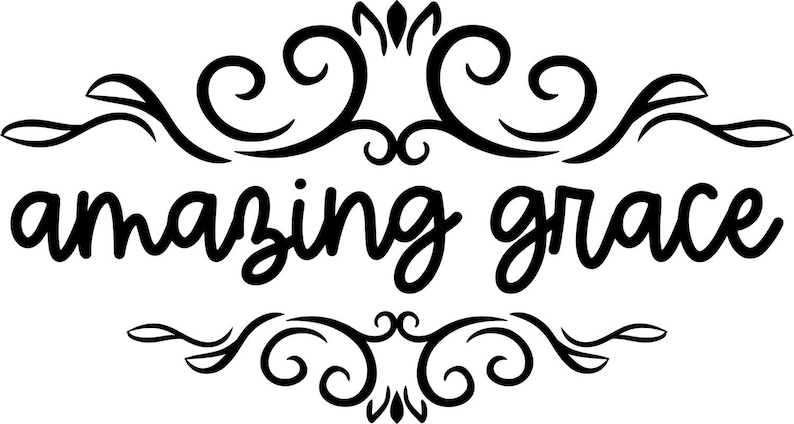 Amazing Grace Christian Decal – Holographic Scripture Sticker – Elegant ...