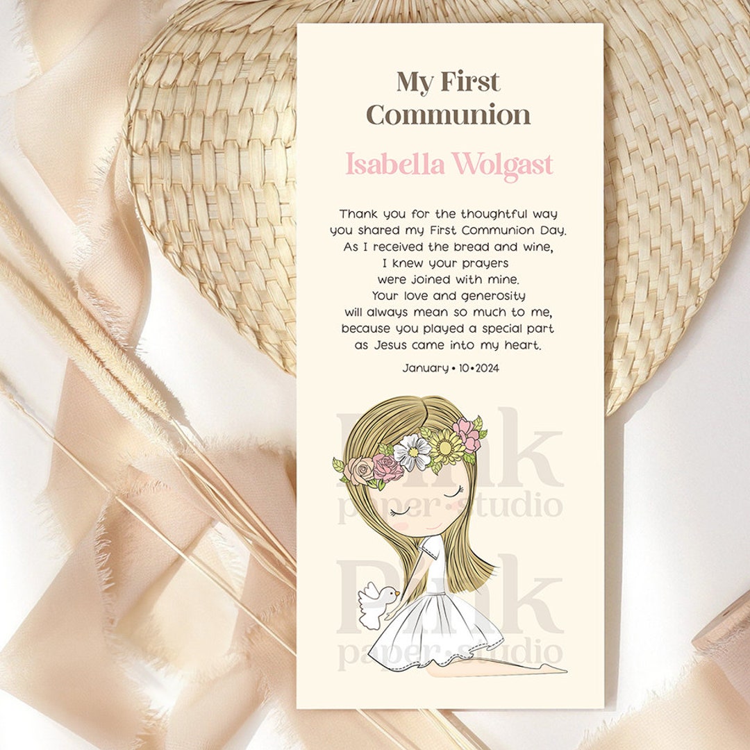 First Communion Bookmarks - First Communion - Bookmarks - 12 Bookmarks ...