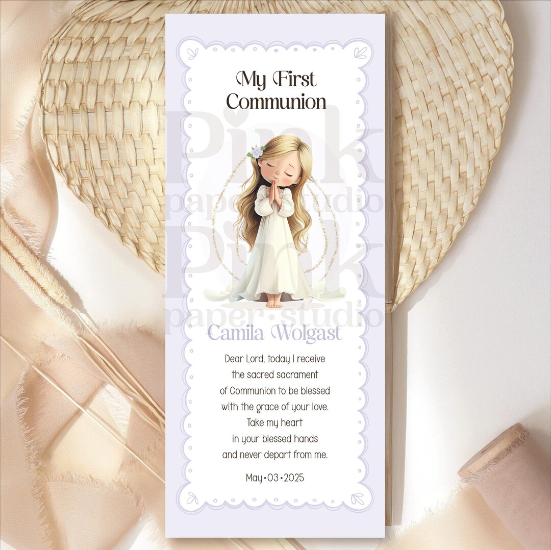 First Communion Bookmarks - First Communion - Bookmarks - 12 Bookmarks ...