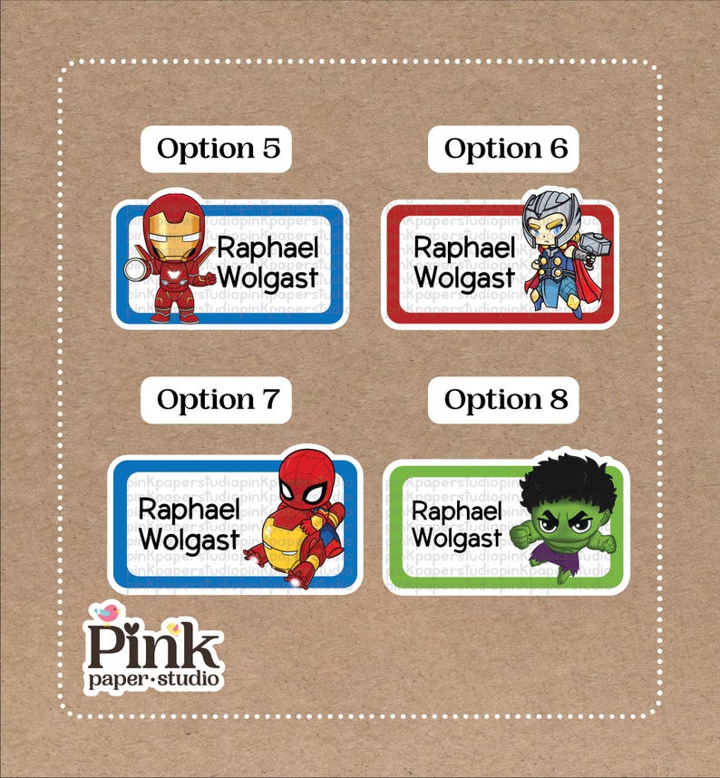 Super Hero Stickers: School & Office Labels - Set of 12 - Etsy
