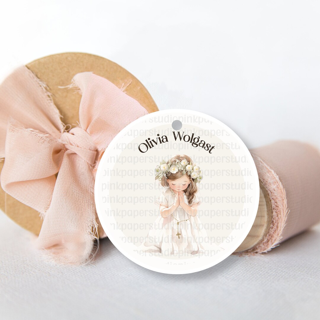 First Communion Tag First Communion Tags for Girls - Etsy