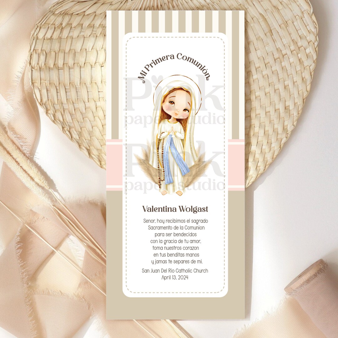 First Communion Bookmarks: Shimmer Cardstock, Personalized (set of 12 ...