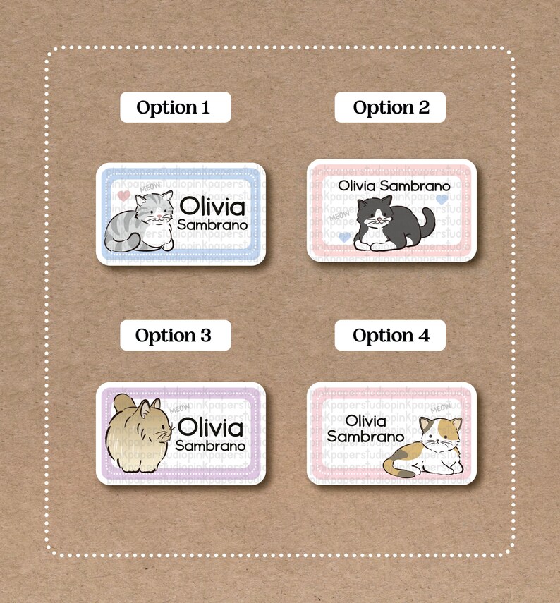 Cut Cats - Stickers -kitty - Stickers - Labels - Back to School - This ...